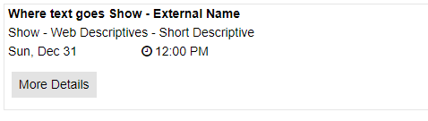 Where does web text go once you add it to a show/event (What does that ...