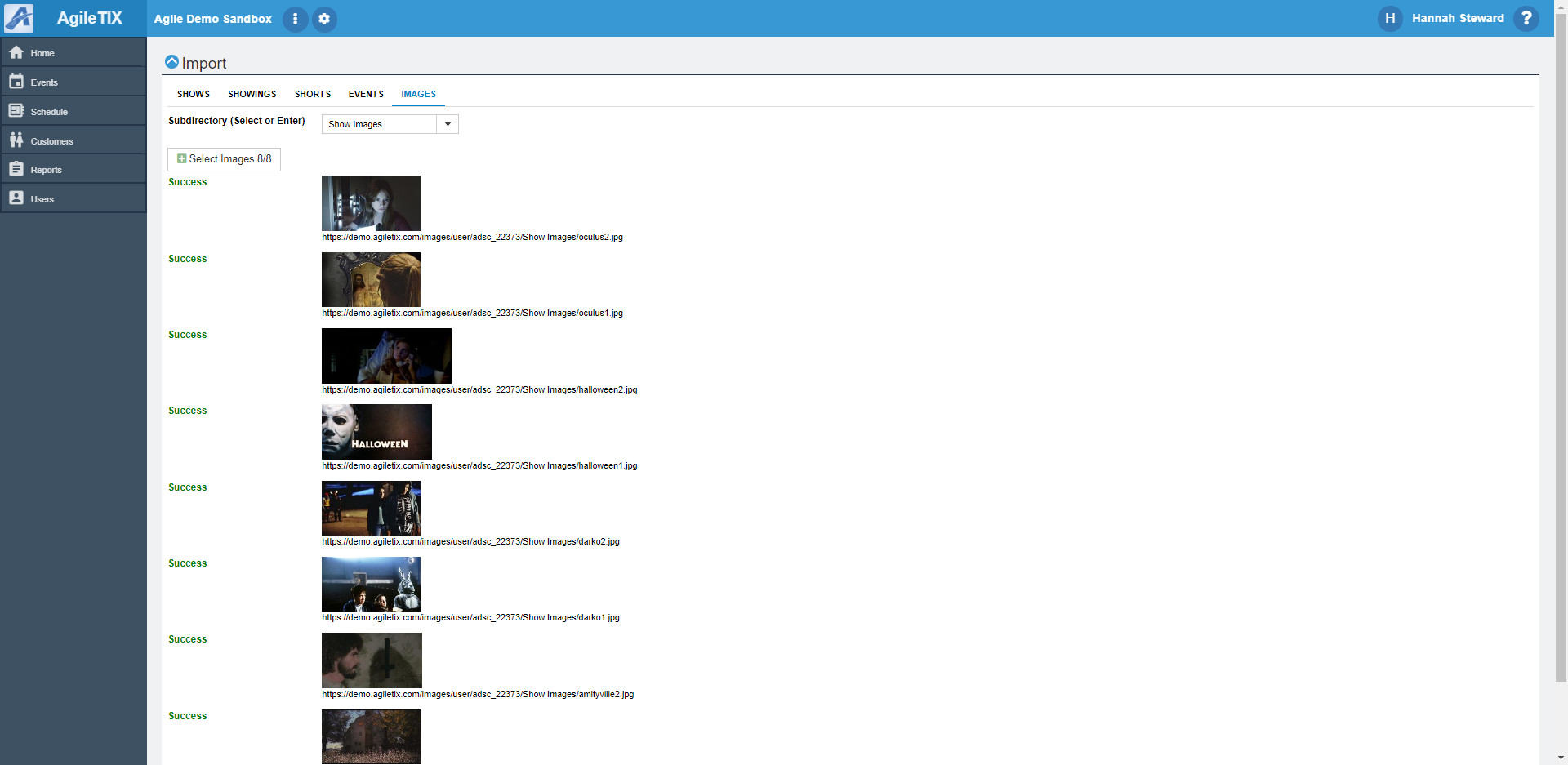 Importing Shows and Images in Web Portal – Agile Ticketing Knowledge Base