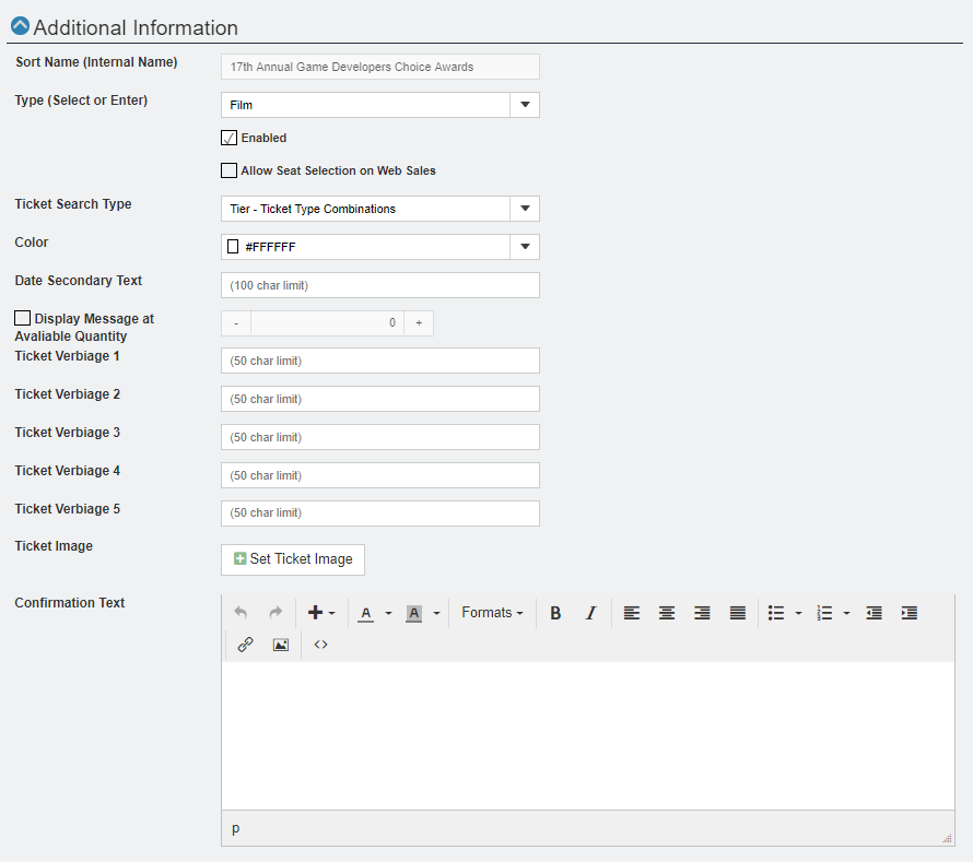 Building an Event in Web Portal – Agile Ticketing Solutions